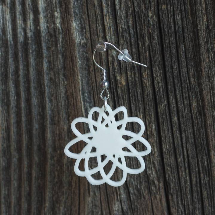 3D Printable Earrings loop 4 by Michal Fanta