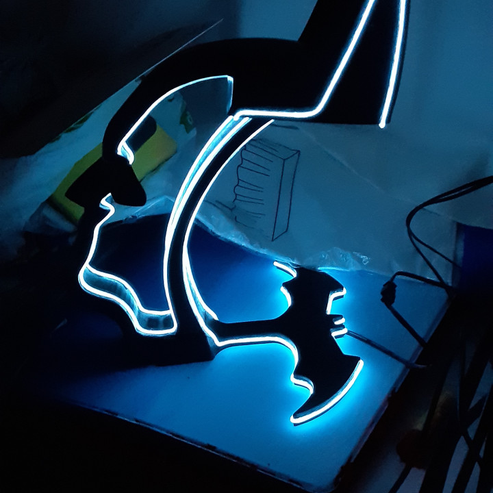 3D Print of Batman Headset Stand by benjamindenhalter