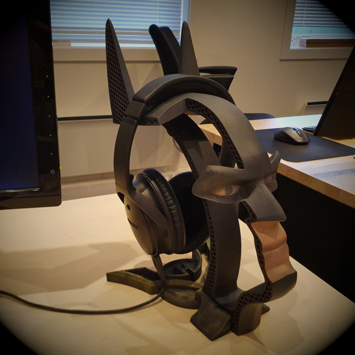 3D Print of Batman Headset Stand by eeeeivind