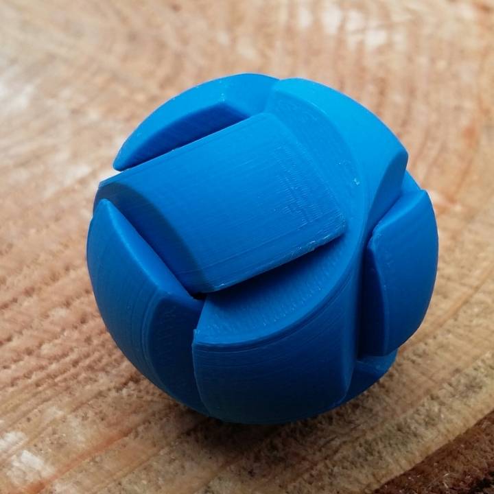 3D Printable Puzzle Ball by Hein Stinesen