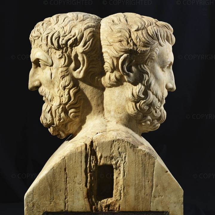 3D Printable Double Herm with Epicurus and Metrodorus at the Institut ...