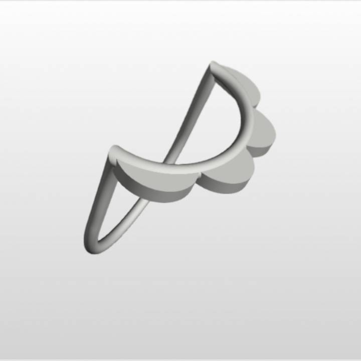 3D Printable Bend Back Petal Ring by Genevieve Schwartz