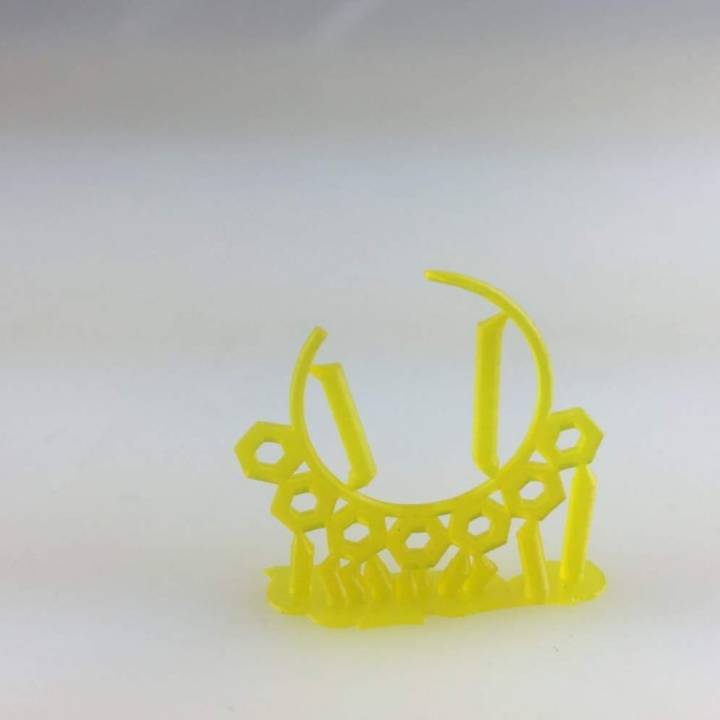 3D Printable Hex Hoops by Genevieve Schwartz