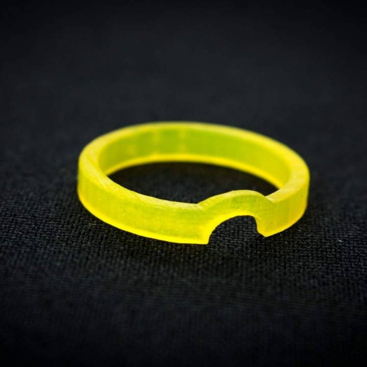3D Printable D Ring - Men's by Genevieve Schwartz