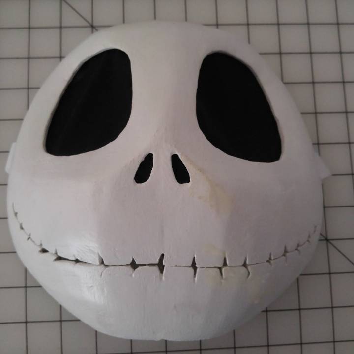 3D Printable Wearable Jack Skellington Mask by Chris Bermant