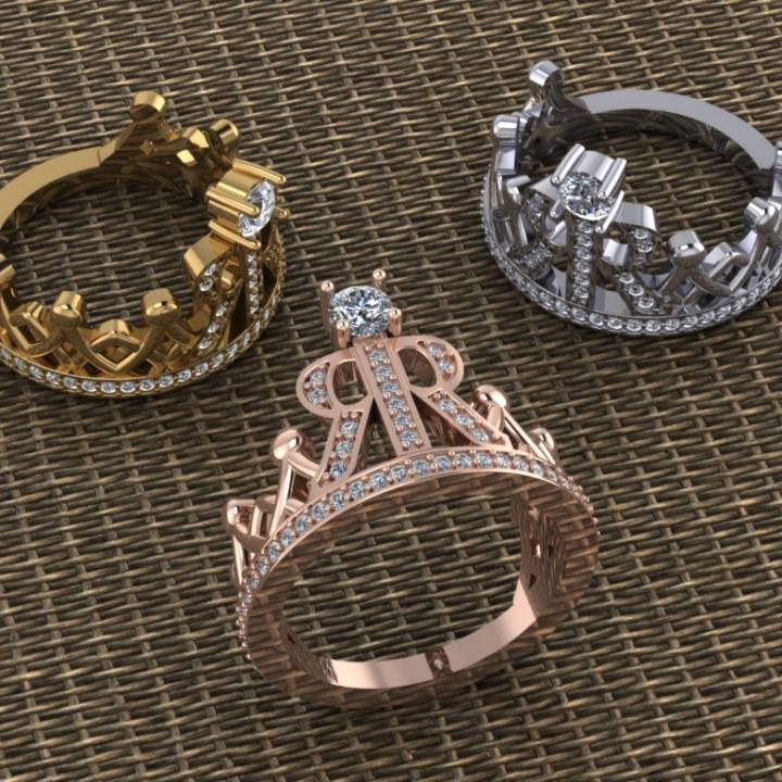 3D Printable princess Crown Fashion Band by Alfredo gallardo