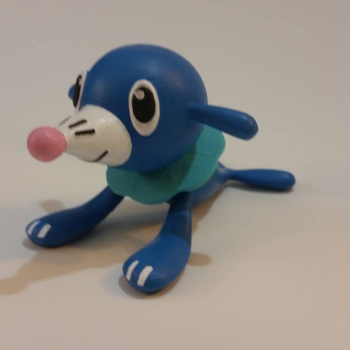 3D Printable Popplio - Pokemon Sun & Moon Water Starter by Garrett Kearney