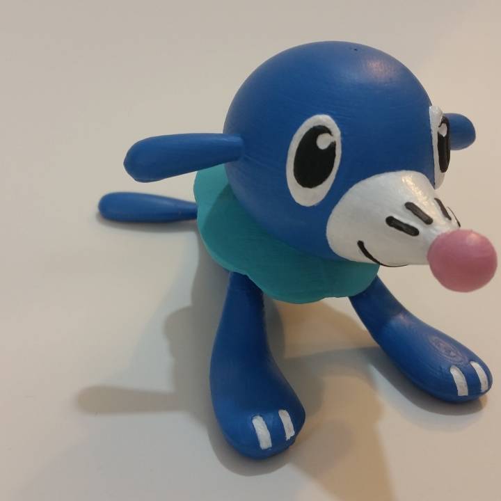 3D Printable Popplio - Pokemon Sun & Moon Water Starter by Garrett Kearney