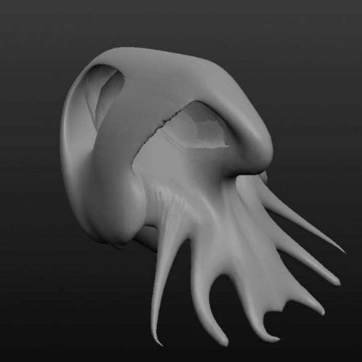 3D Printable Alien Squid Skull by Andrew Reynolds