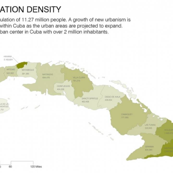 3D Printable Cuba Population Density by Andrew Reynolds