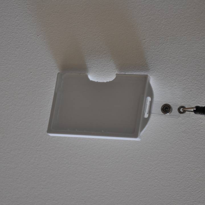 3D Printable Double ID badge holder by Mike DeHate