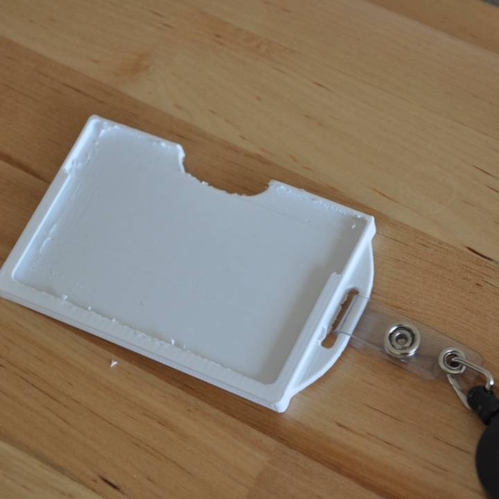 3D Printable Double ID badge holder by Mike DeHate