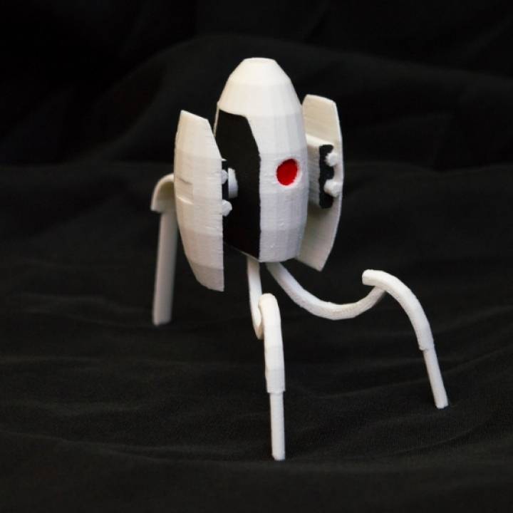 3D Printable Portal Turret (snap-in legs) by 3D Central
