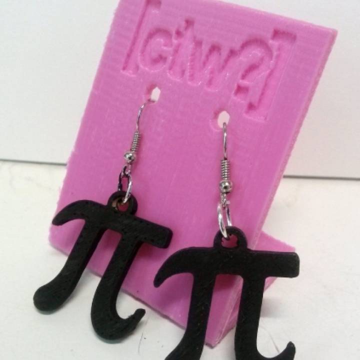 3D Printable Pi Earrings! Geek Chic Nerdy Jewelry by 3D Central