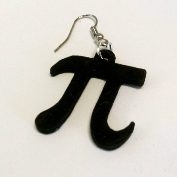 3D Printable Pi Earrings! Geek Chic Nerdy Jewelry by 3D Central