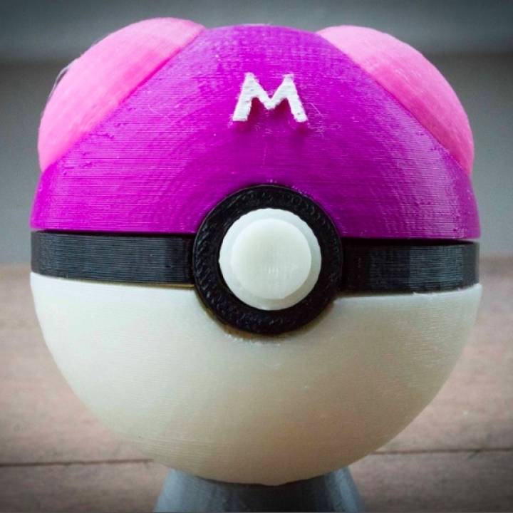 3D Printable Fixed 'M' Masterball, with magnetic clasp by 3D Central