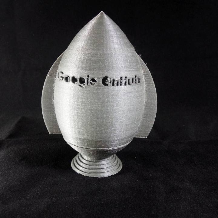 3D Printable Google OnHub Rocket Ship Casing by D L