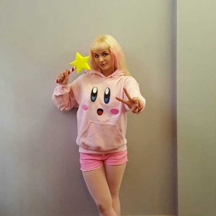 3D Printable Kirby Face Costume and Star Rod Wand! by 3D Central