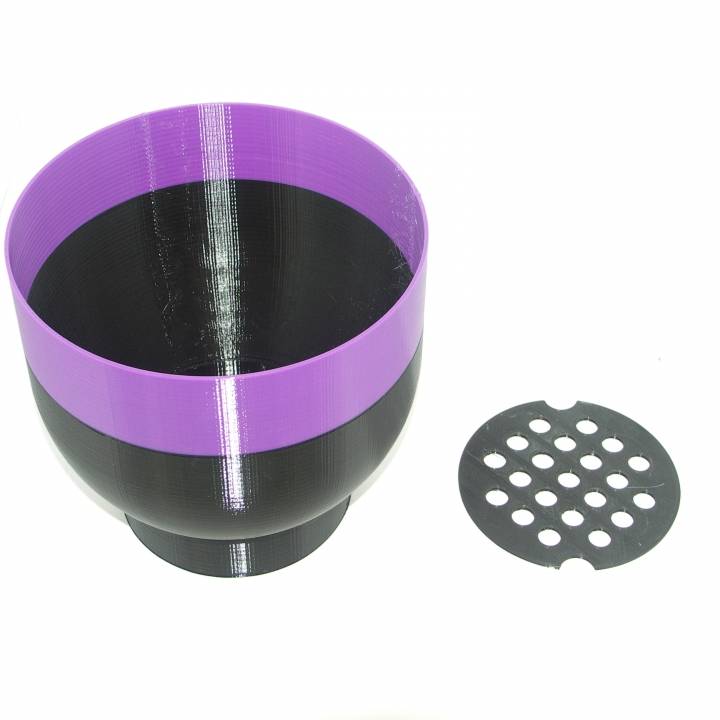 3D Printable Popcorn bowl with seed separator by Mac Reiter