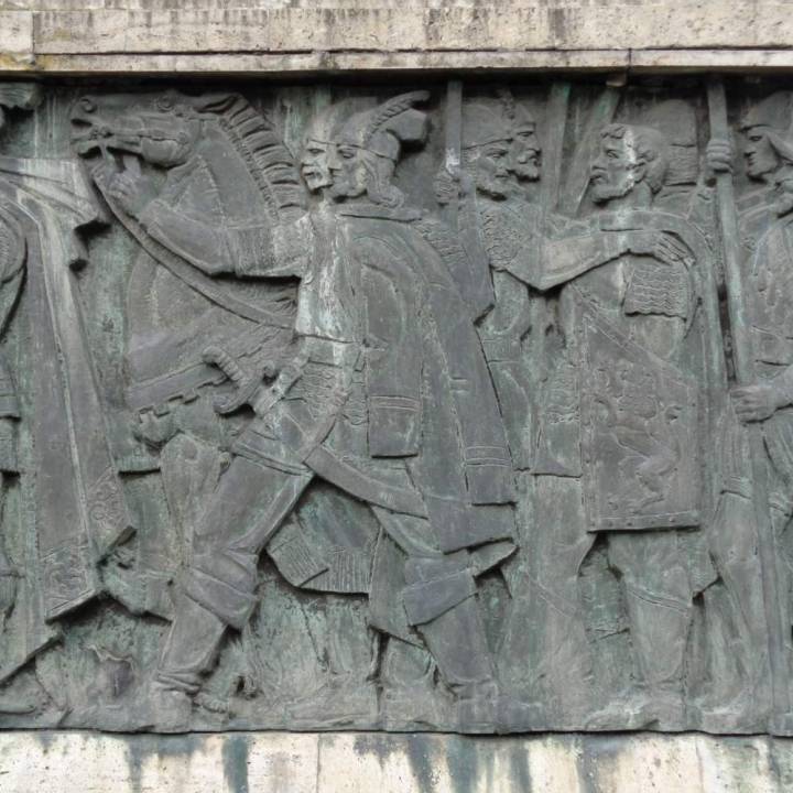 3D Printable Battle of Moldovia Bas-Relief in Cluj, Romania by Alban Pllana