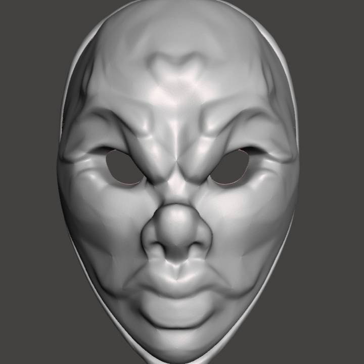 3D Printable Payday 2 Clover Mask by Peter Szoke