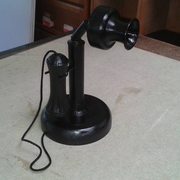 3D Printable Candlestick Phone by Jeremy Connaughton