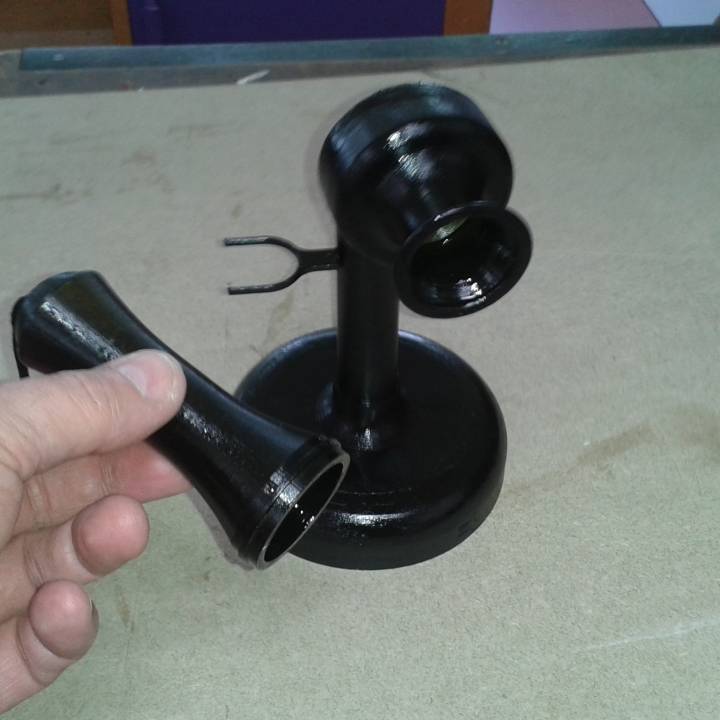 3D Printable Candlestick Phone by Jeremy Connaughton