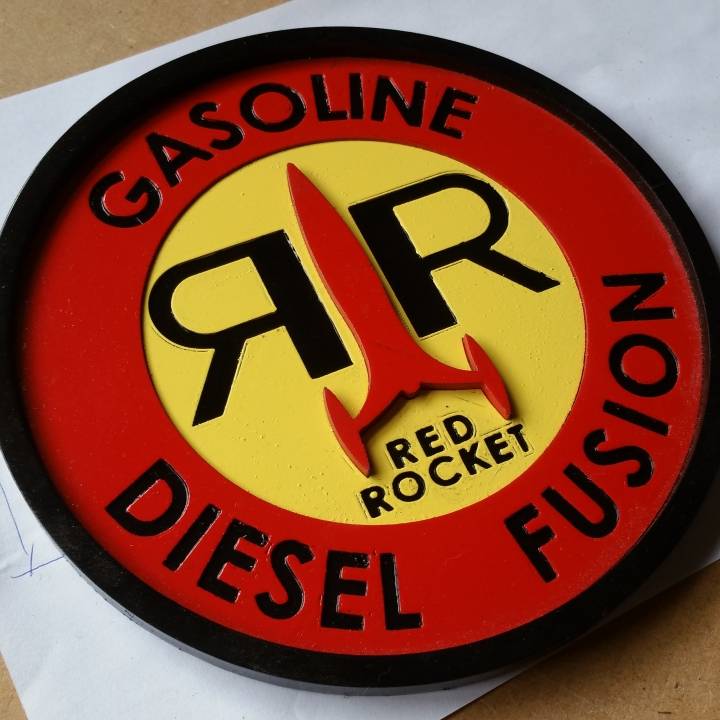 3D Printable Fallout 4 - Red Rocket Sign by Daniel Lilygreen