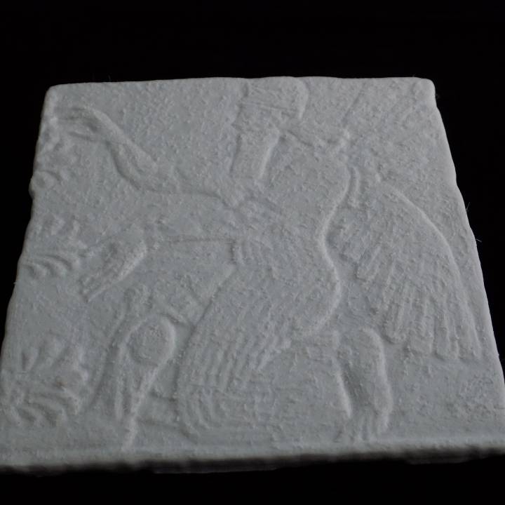 3D Printable Winged deity by the sacred tree at The State Hermitage ...