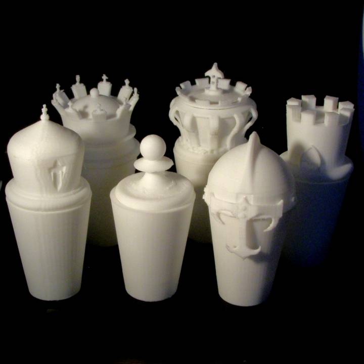 3D Printable Shot Glass Chess. by Alicia Gardiner