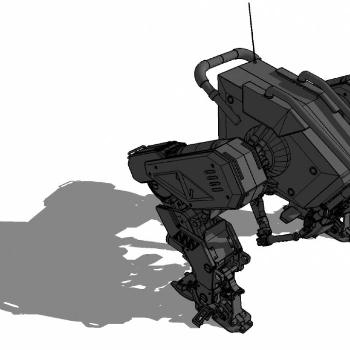 3D Printable robot legs by Rafael Lacerda