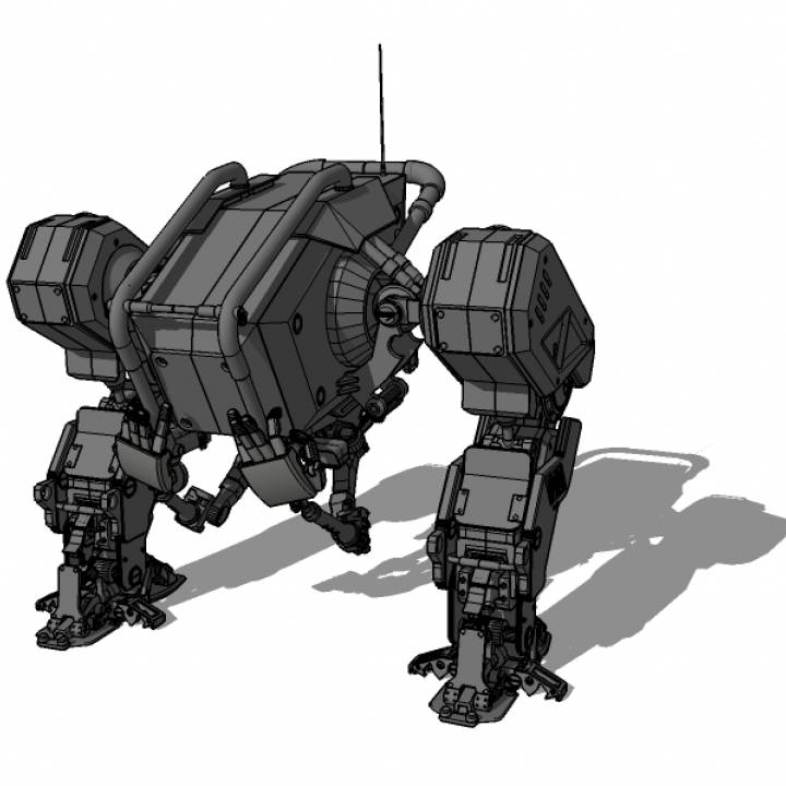 3D Printable side robot by Rafael Lacerda