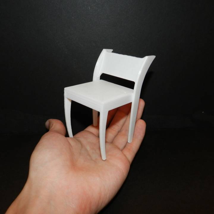 3D Printable Mini Cafe Chair - Millers Mad Designs by Michael Daniel Miller