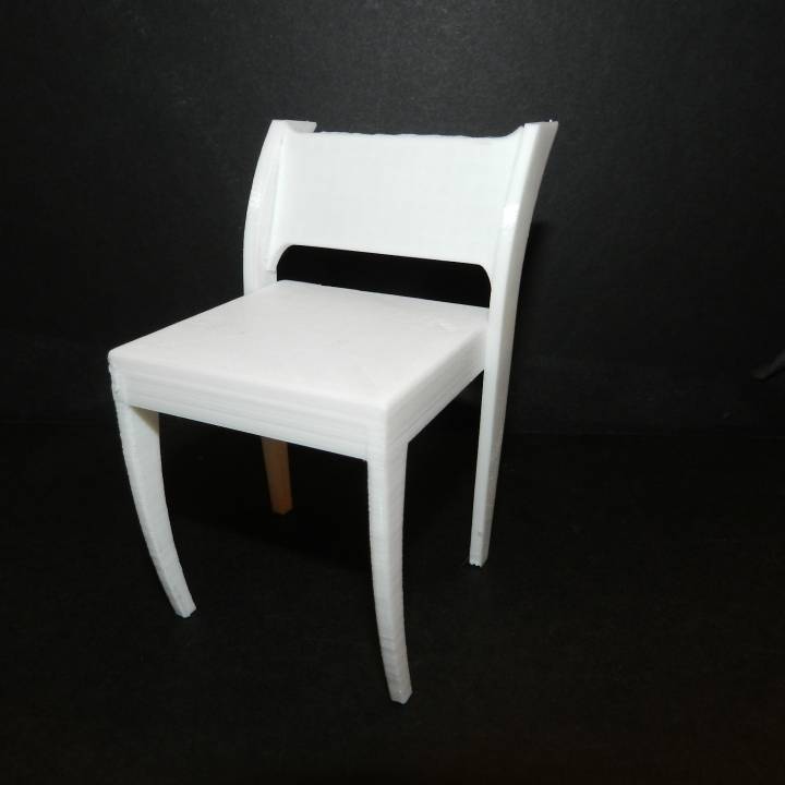 3D Printable Mini Cafe Chair - Millers Mad Designs by Michael Daniel Miller