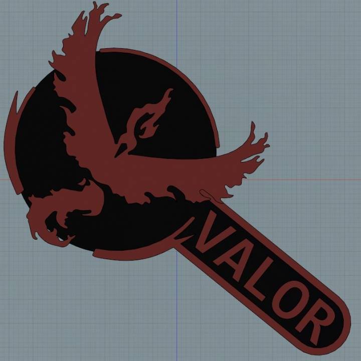 3D Printable Team Valor Name Badge by Jack Llewellyn Lloyd