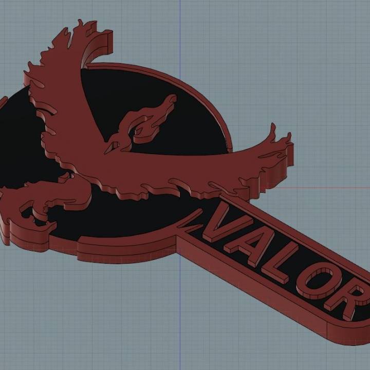 3D Printable Team Valor Name Badge by Jack Llewellyn Lloyd