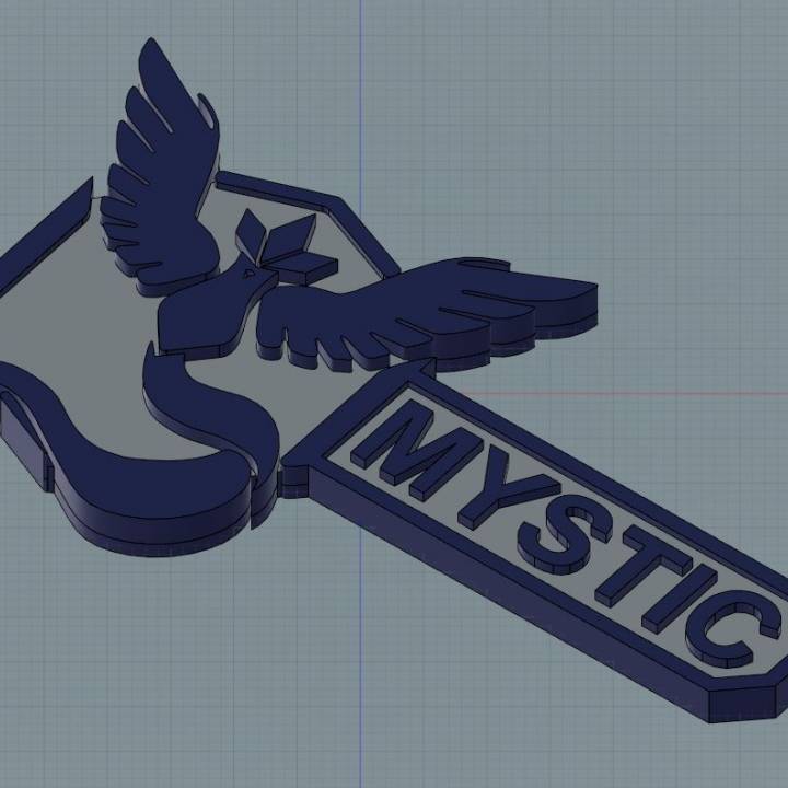 3D Printable Team Mystic Name Badge by Jack Llewellyn Lloyd