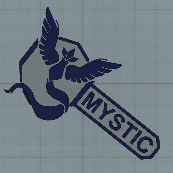 3D Printable Team Mystic Name Badge by Jack Llewellyn Lloyd