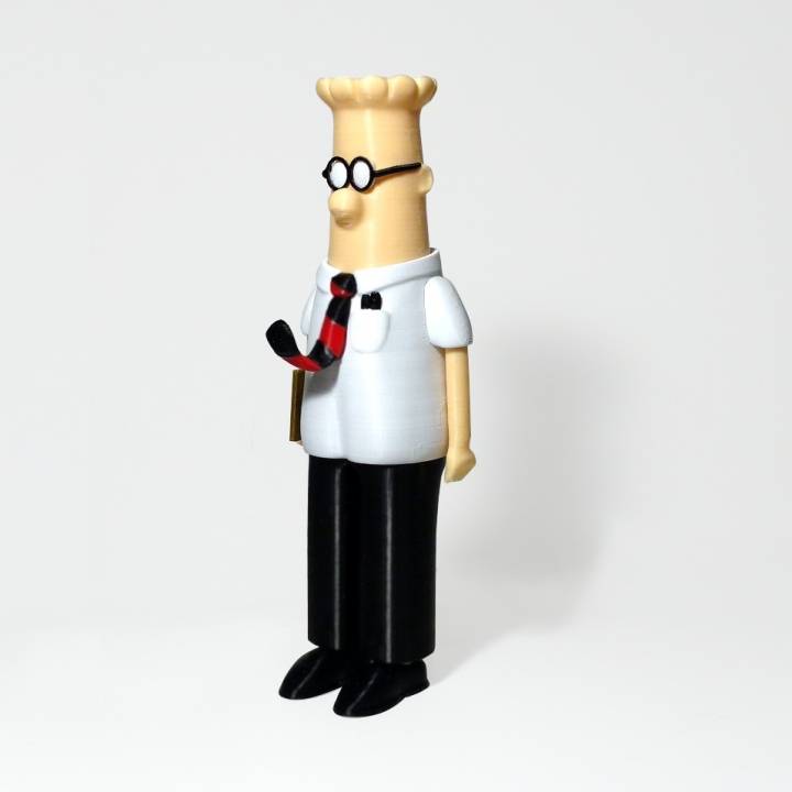 3D Printable Dilbert by Steve Solomon