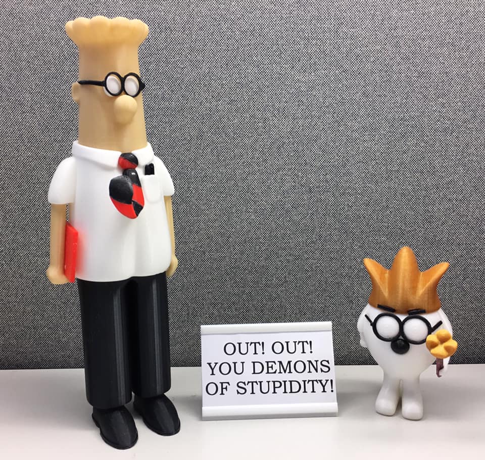 3D Printable Dilbert by Steve Solomon
