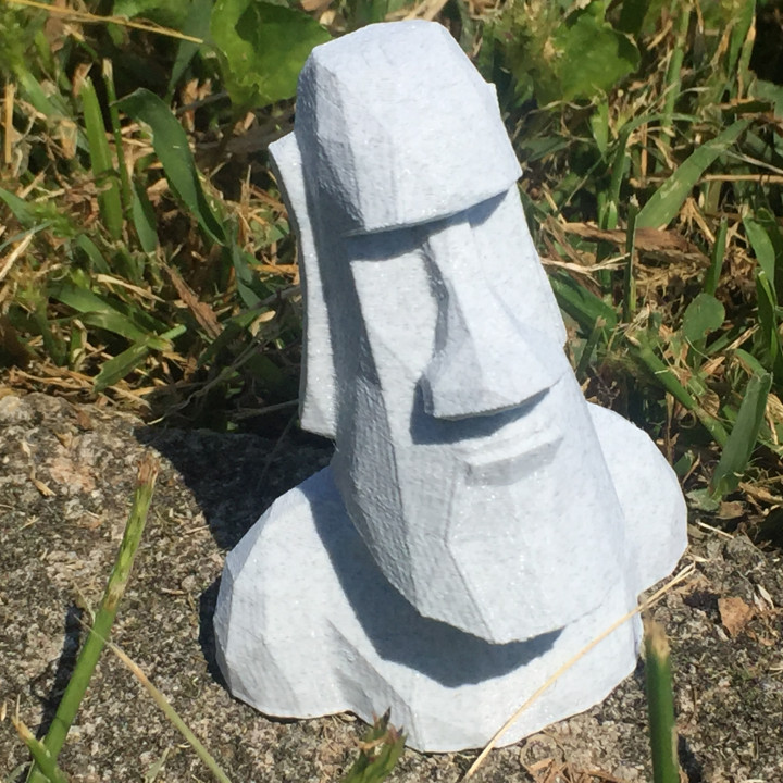 3D Print of Low Poly Moai by StarLabs3D