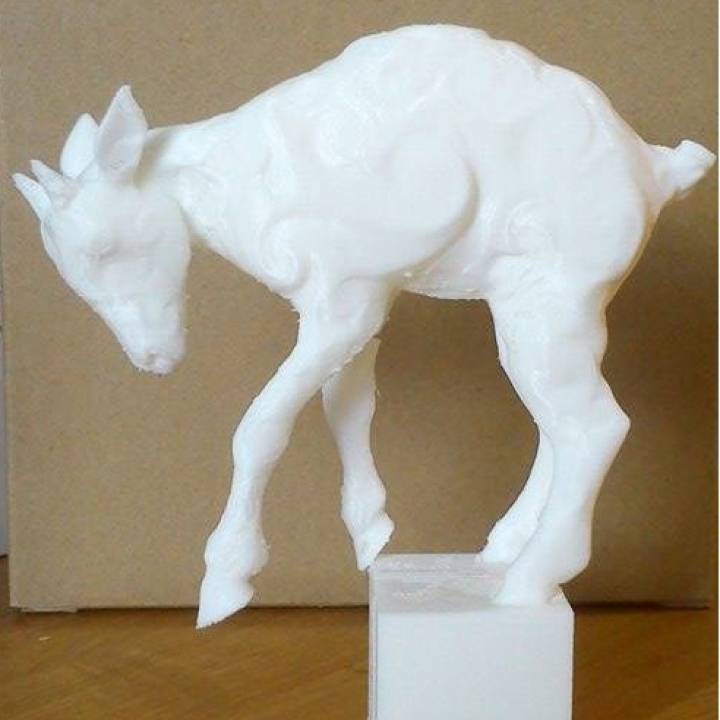 3D Printable Goat sculpture by Michał Czerwiński