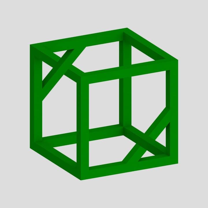 3D Printable Impossible Cube 2 by Christoph