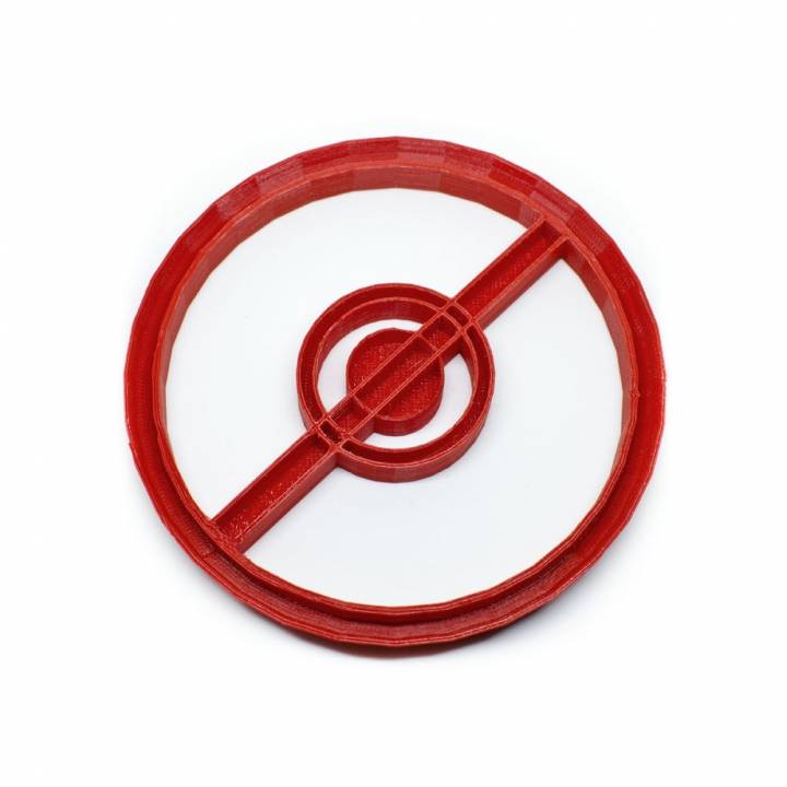 3D Printable Pokeball Cookie Cutter by Wyatt Alpert