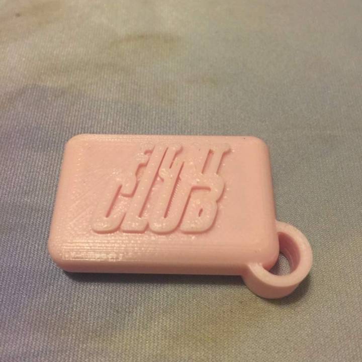 3D Printable Fight Club Key Chain by kevin schepp