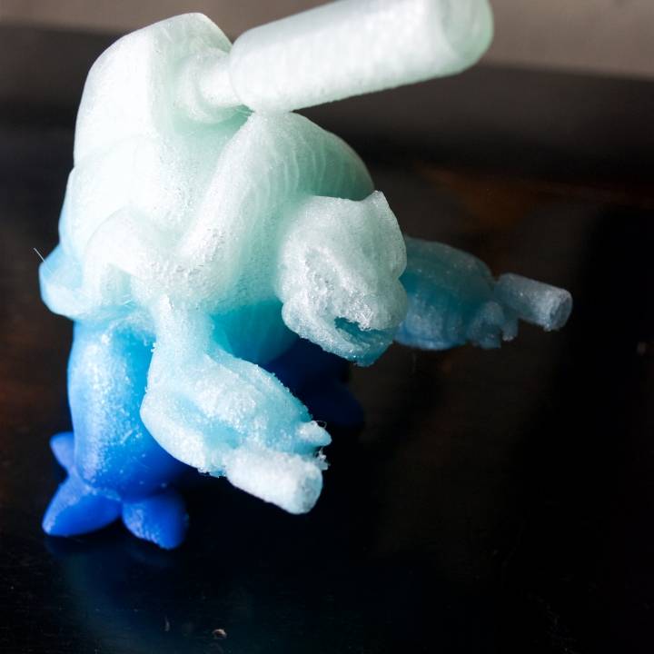 3D Printable Mega Blastoise by Mark Loertscher