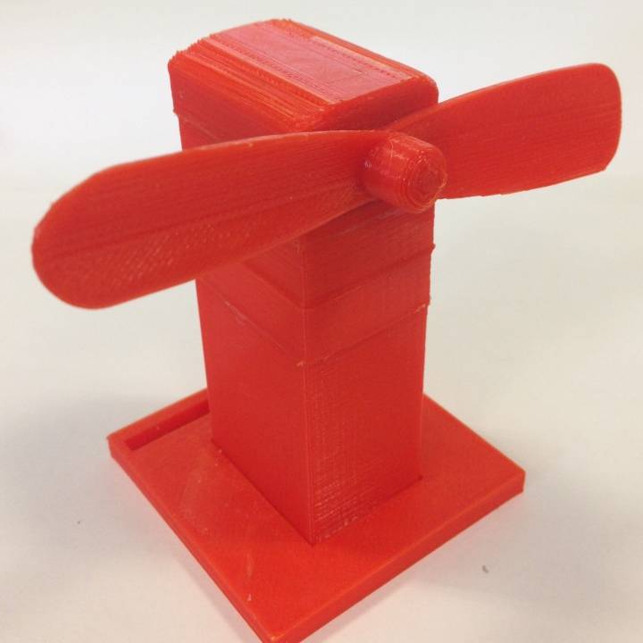 3D Printable Desk Fan Incorporating Micro:bit by Emma Bucknell