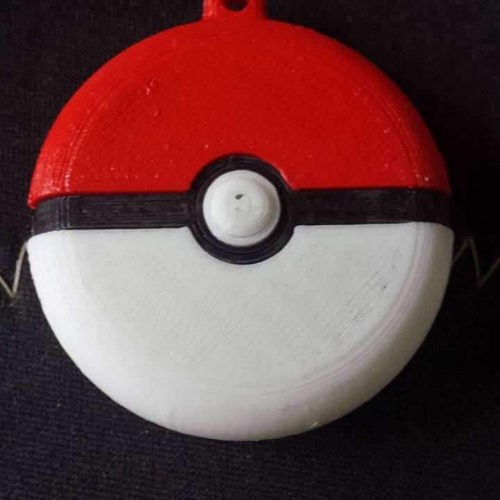 3D Printable Pokeball Keychain by Andy Jaco