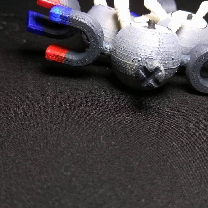 3D Printable Magnemite/Magneton Pokemon Magnet Model by Kwok H Wan