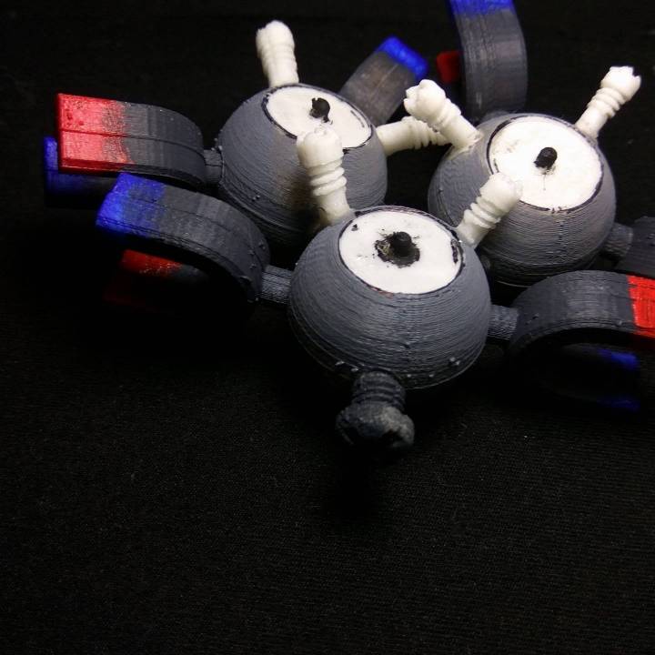 3D Printable Magnemite/Magneton Pokemon Magnet Model by Kwok H Wan